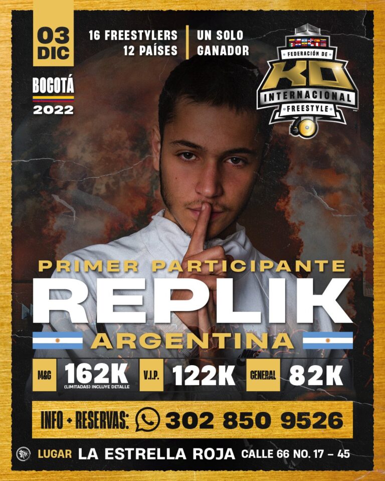 REPLIK ES EL PRIMER MC CONFIRMADO PARA KO FEDERACIÓN INTERNACIONAL ...